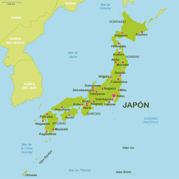 Mapas turísticos de Japón | Plano de Japón
