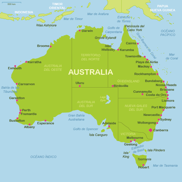 Mapas turísticos de Australia | Plano de Australia